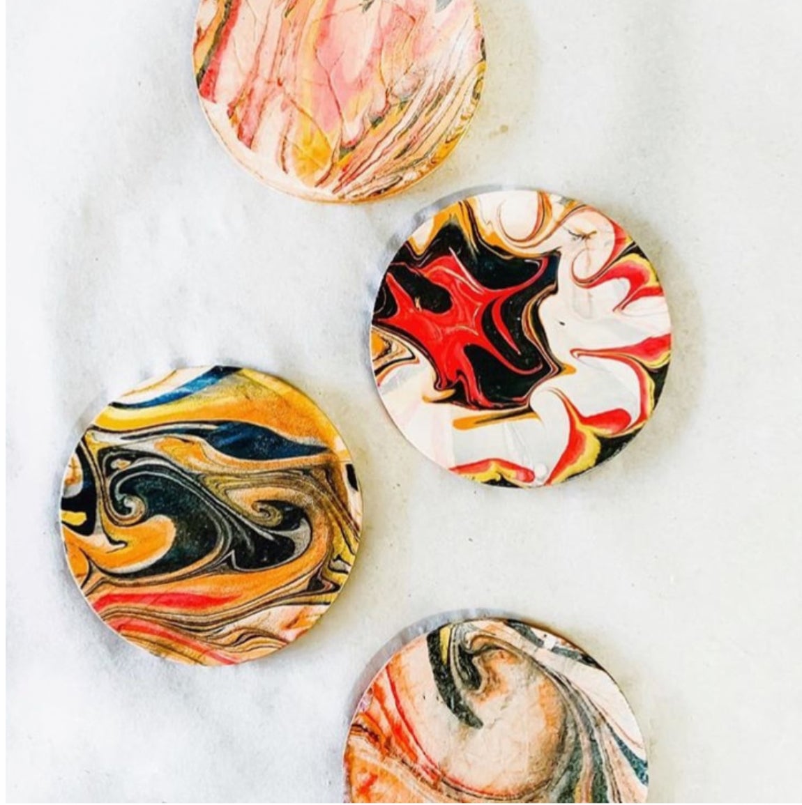 Summer Special: Wed 6/11, Intro to Water Marbling: Leather coasters ...