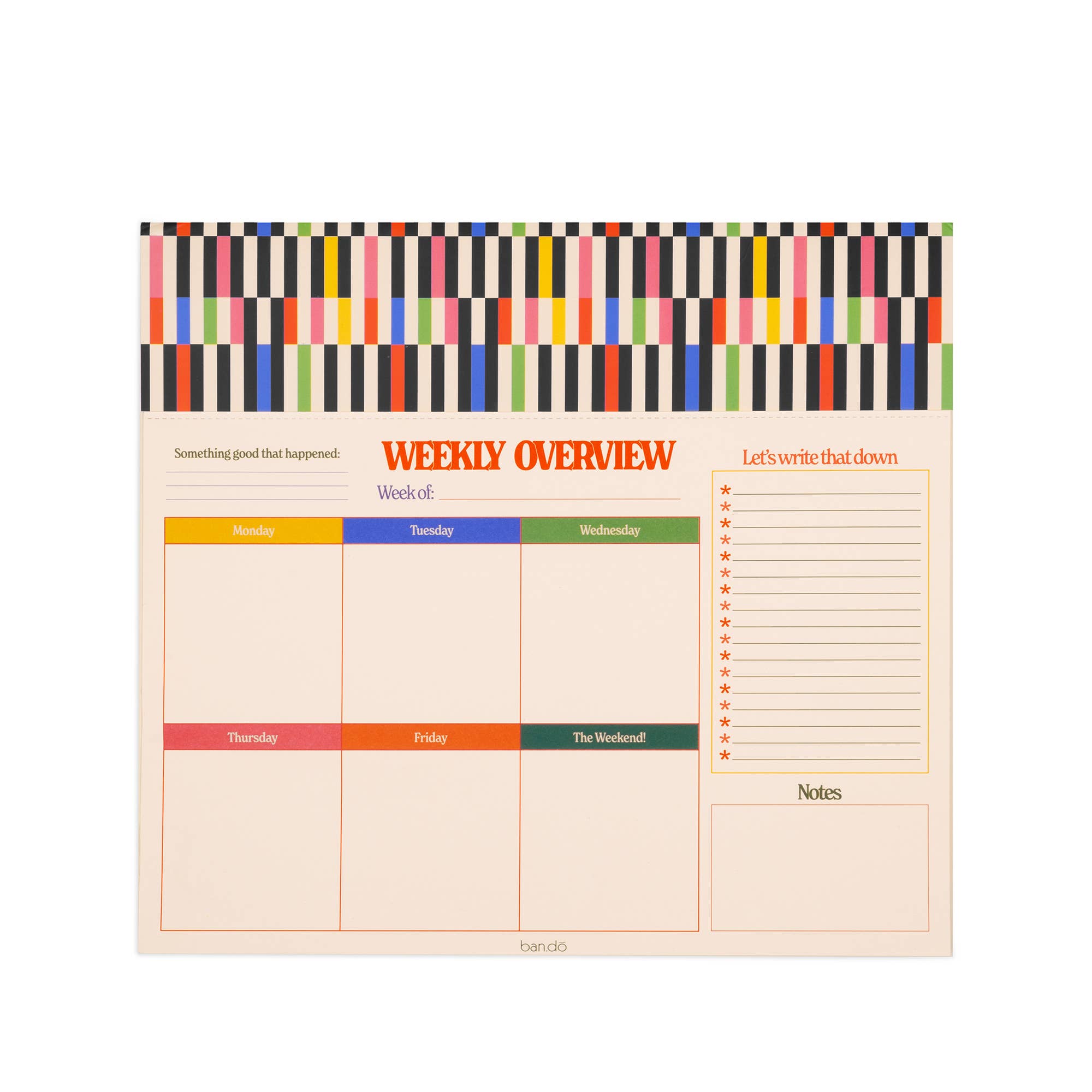 Ban.do - Desk Notepad, Mid Century Stripe | WORKSHOP PGH