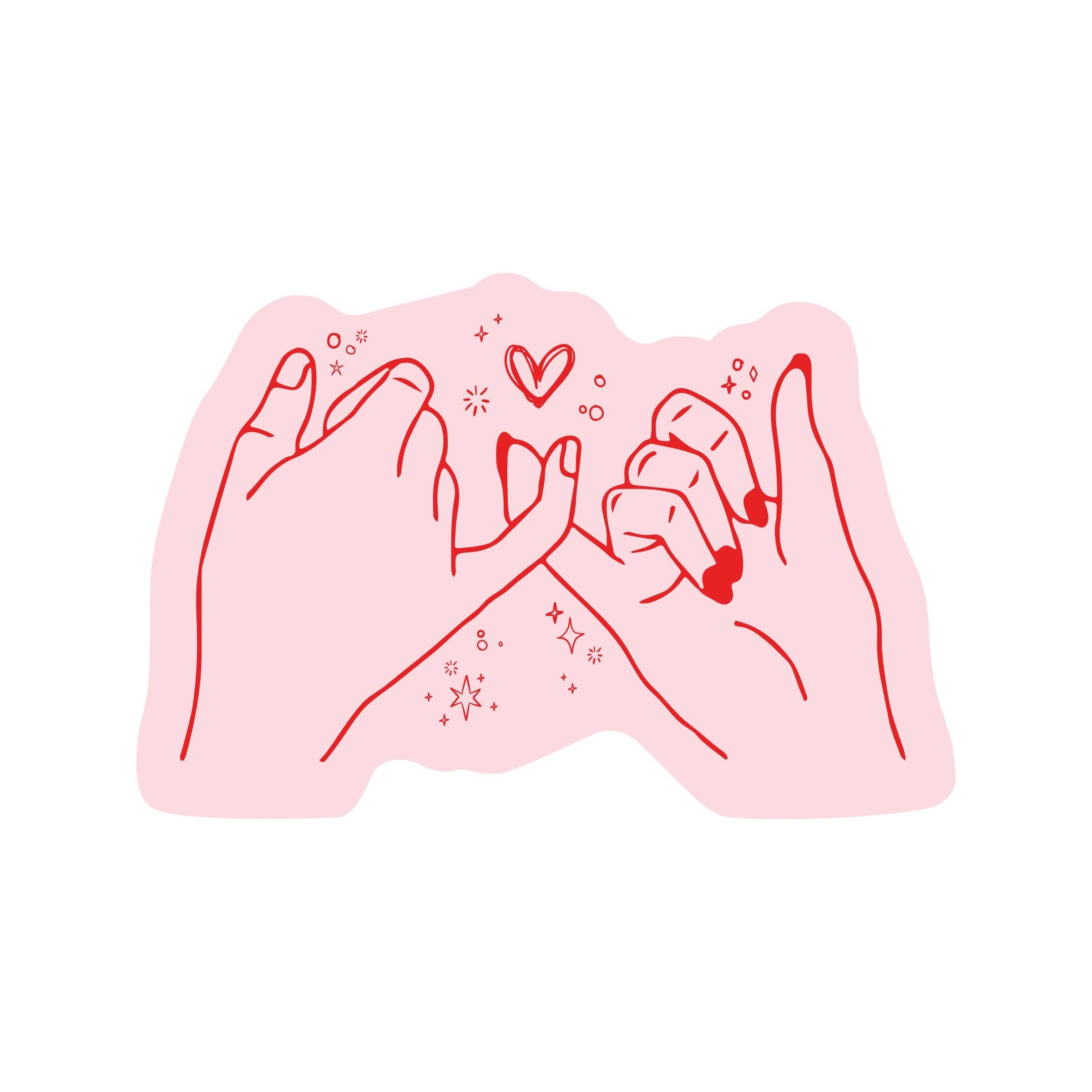 Juju and Moxie - Pinky Promise Friendship Vinyl Sticker | WORKSHOP PGH