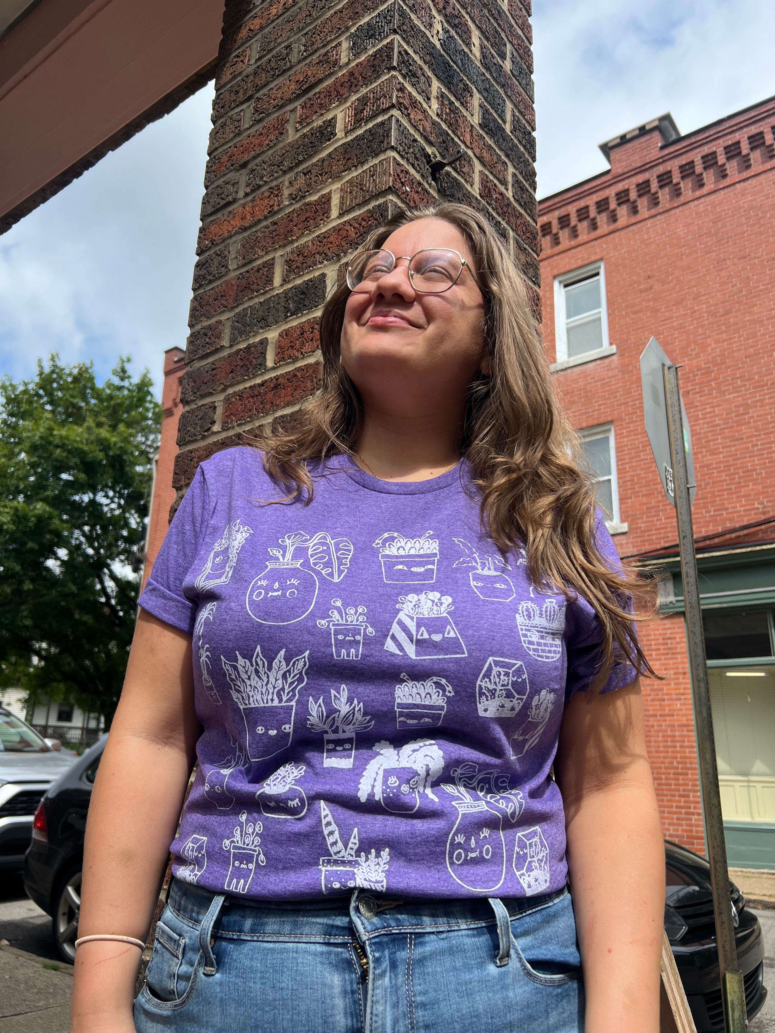 Jen Cooney x Workshop - Purple Plant Friends Tee | WORKSHOP PGH