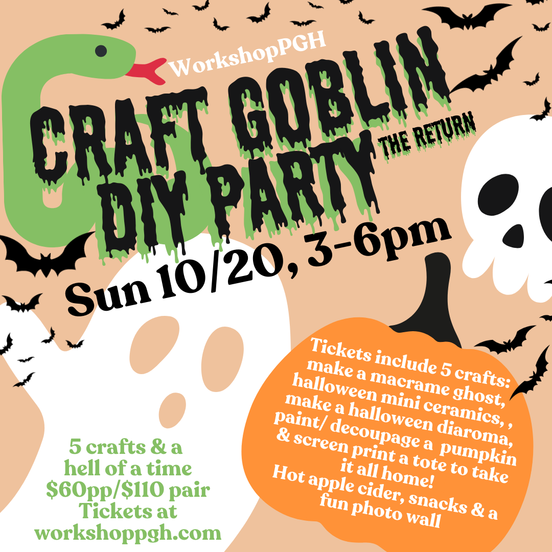2ND SESSION ADDED: Sun 10/20, Halloween DIY Party: Craft Goblin: The ...