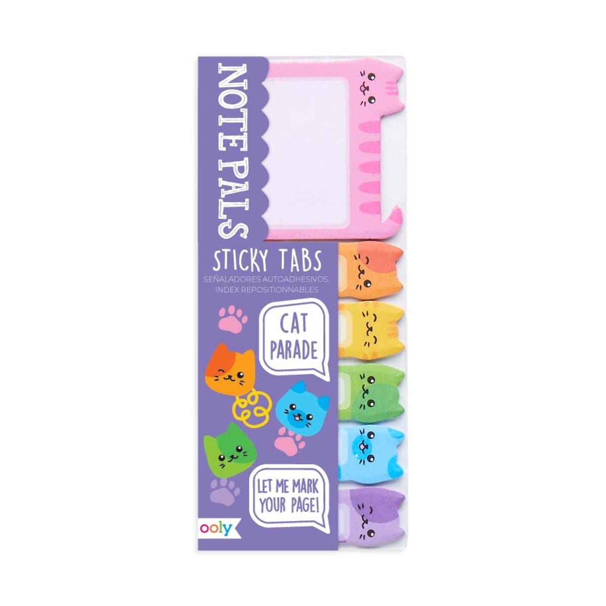 OOLY - Note Pals Sticky Tabs - Cat Parade (1 Pack) | WORKSHOP PGH