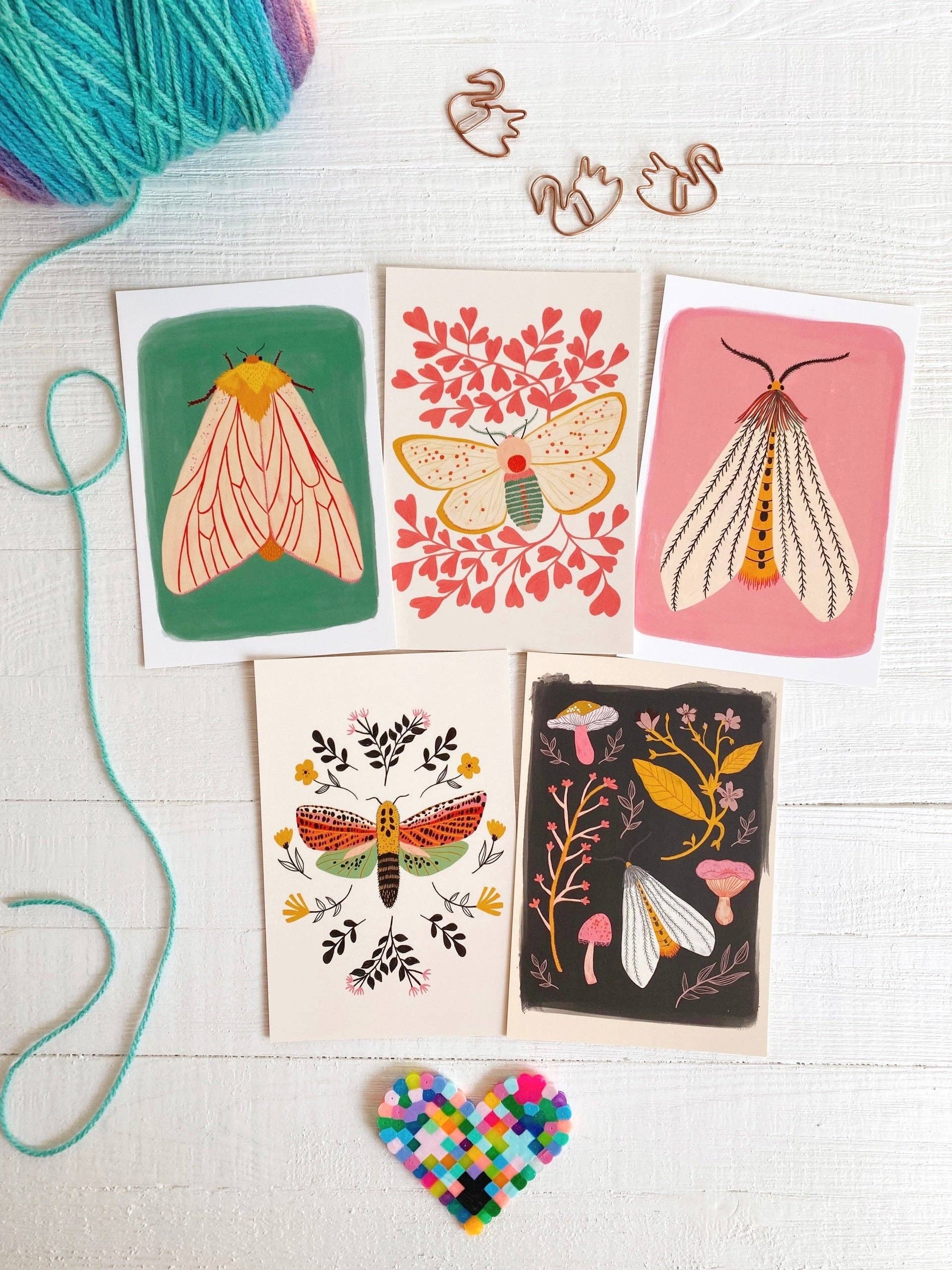 Dream Folk Studio - Moth Postcard Pack - 10 postcards | WORKSHOP PGH