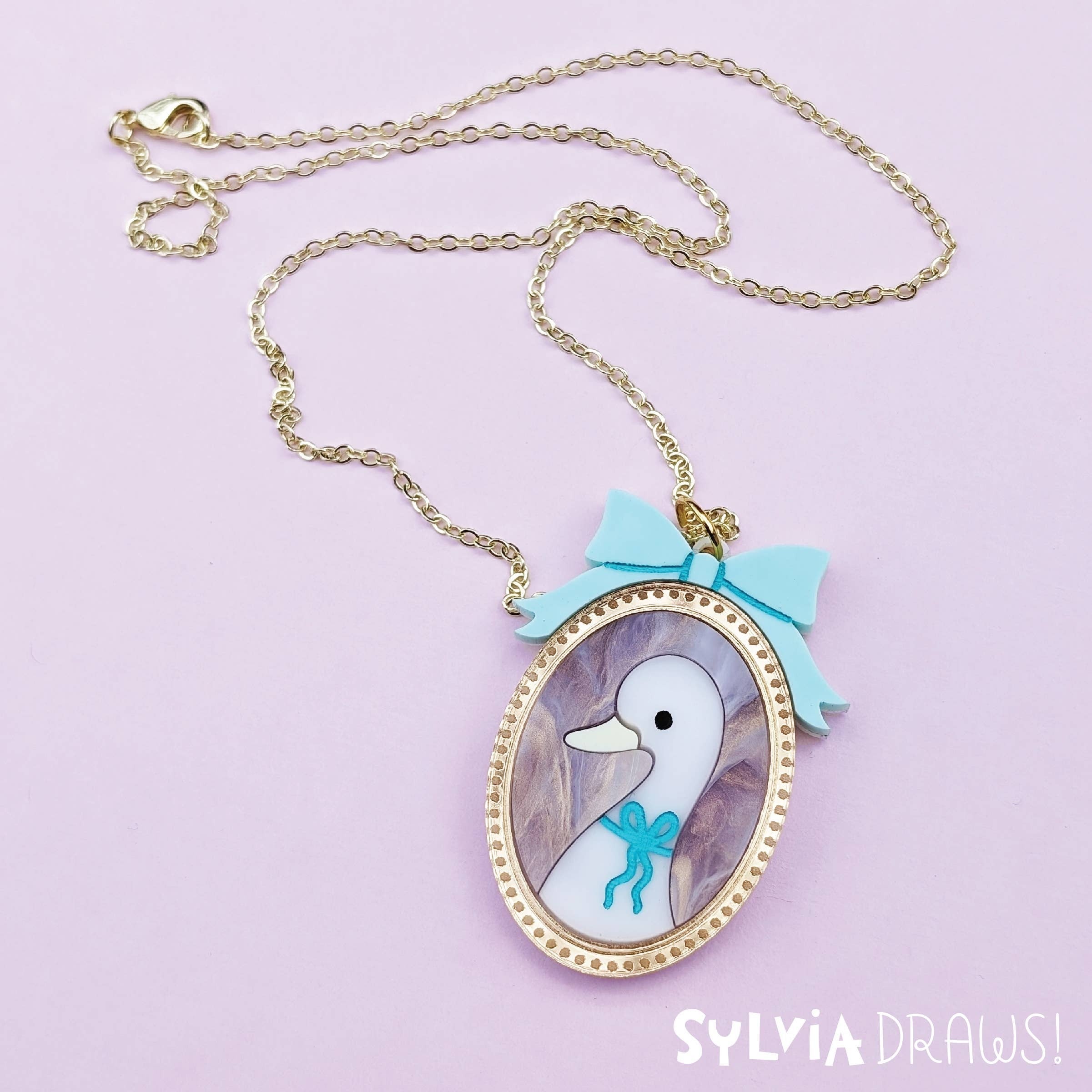 Sylvia Draws - Garden Party Goose Necklace | WORKSHOP PGH