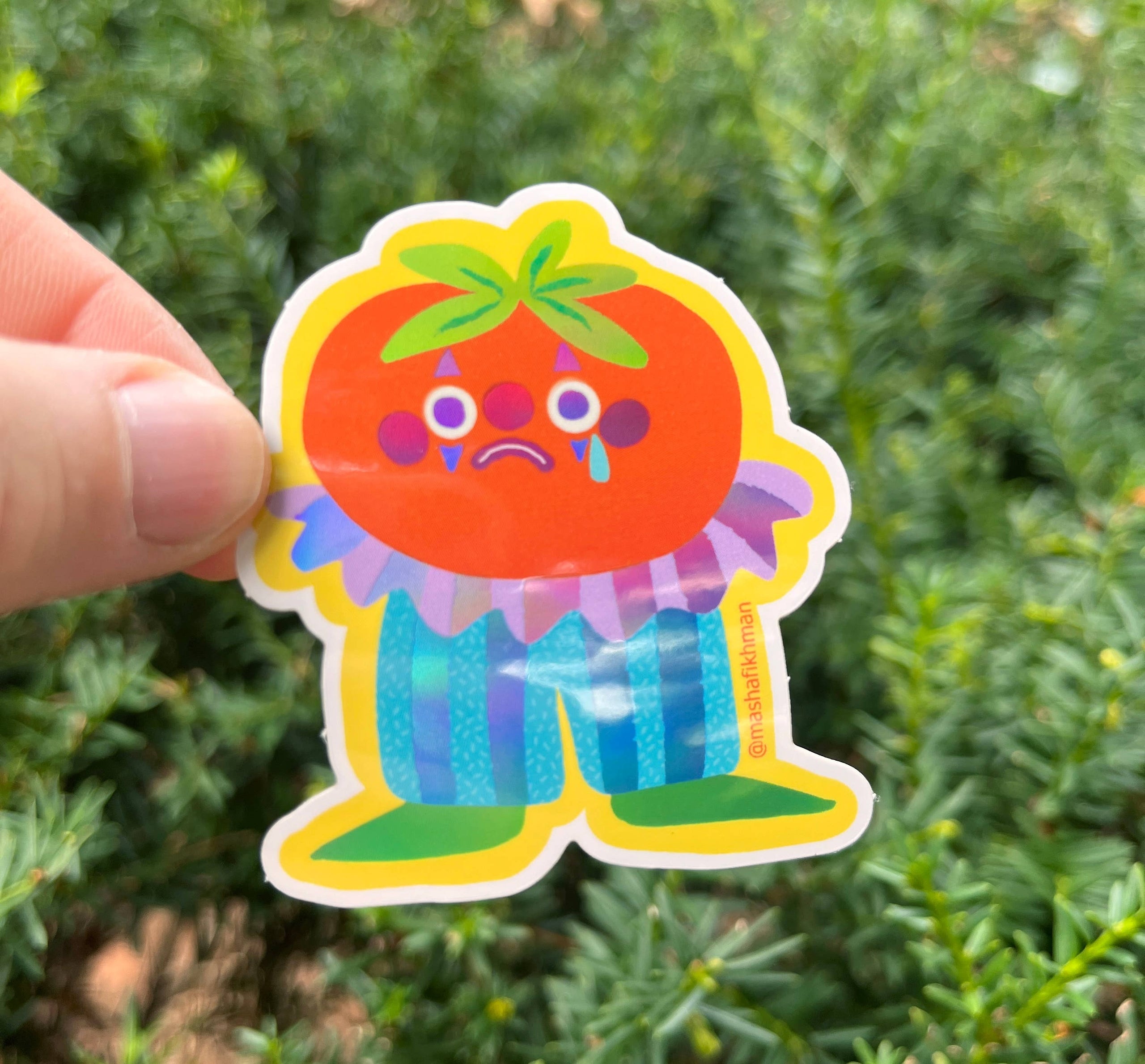 Masha Fikhman Art - Tomato Clown Sticker | WORKSHOP PGH
