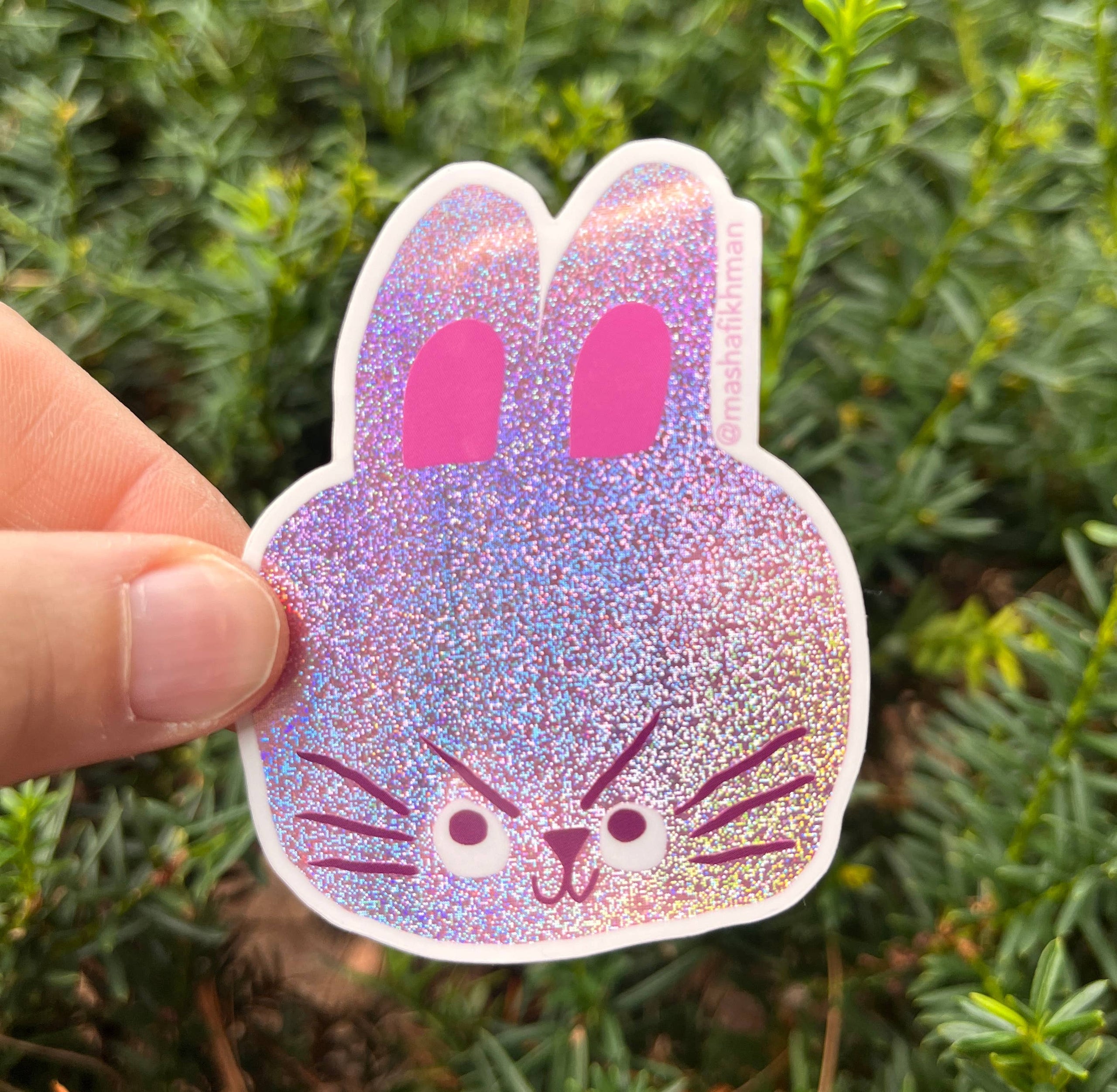 Masha Fikhman Art - Sparkle Bunny Sticker | WORKSHOP PGH