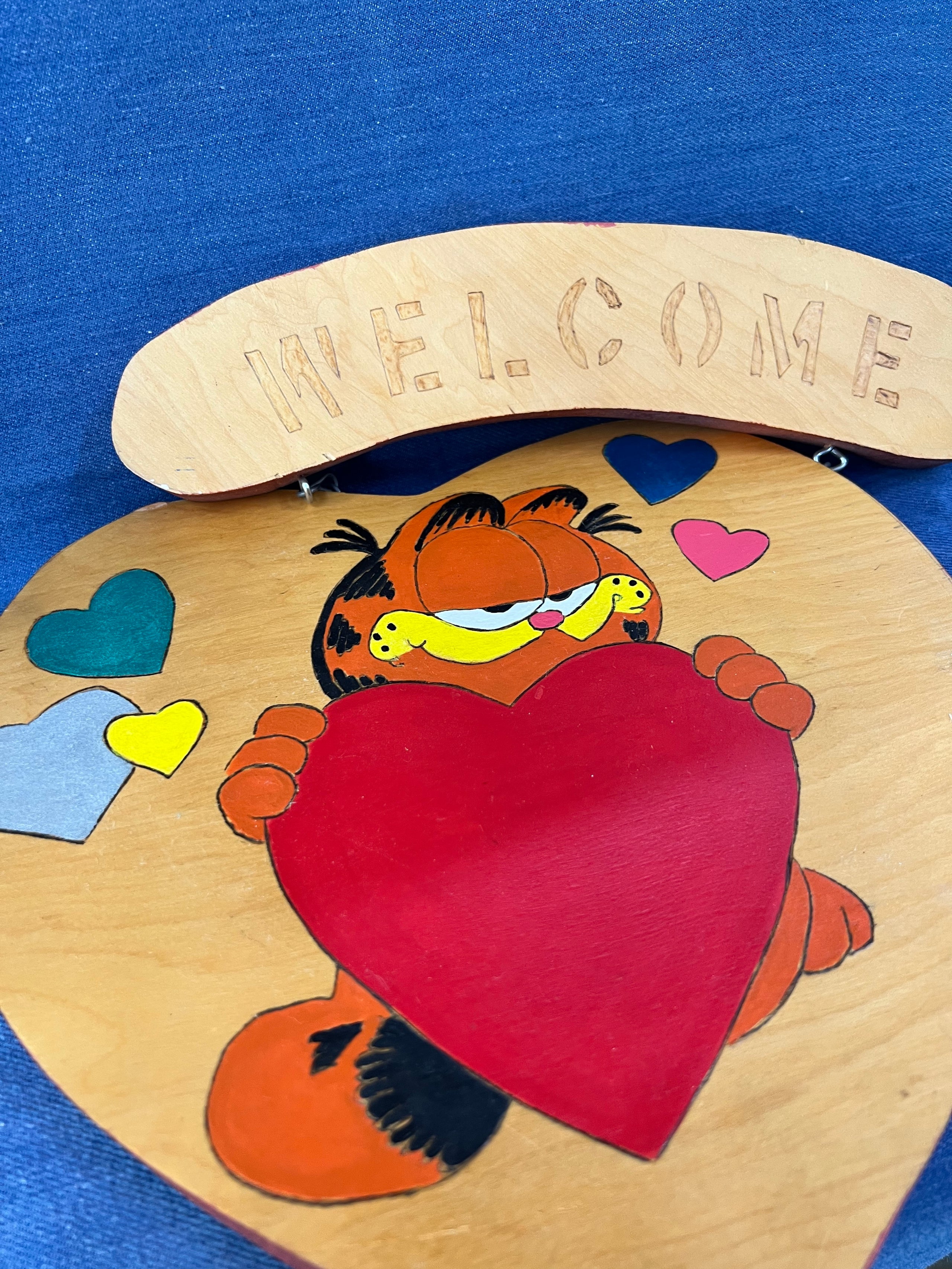 Vintage Garfield Handmade Country Craft Welcome Sign | WORKSHOP PGH