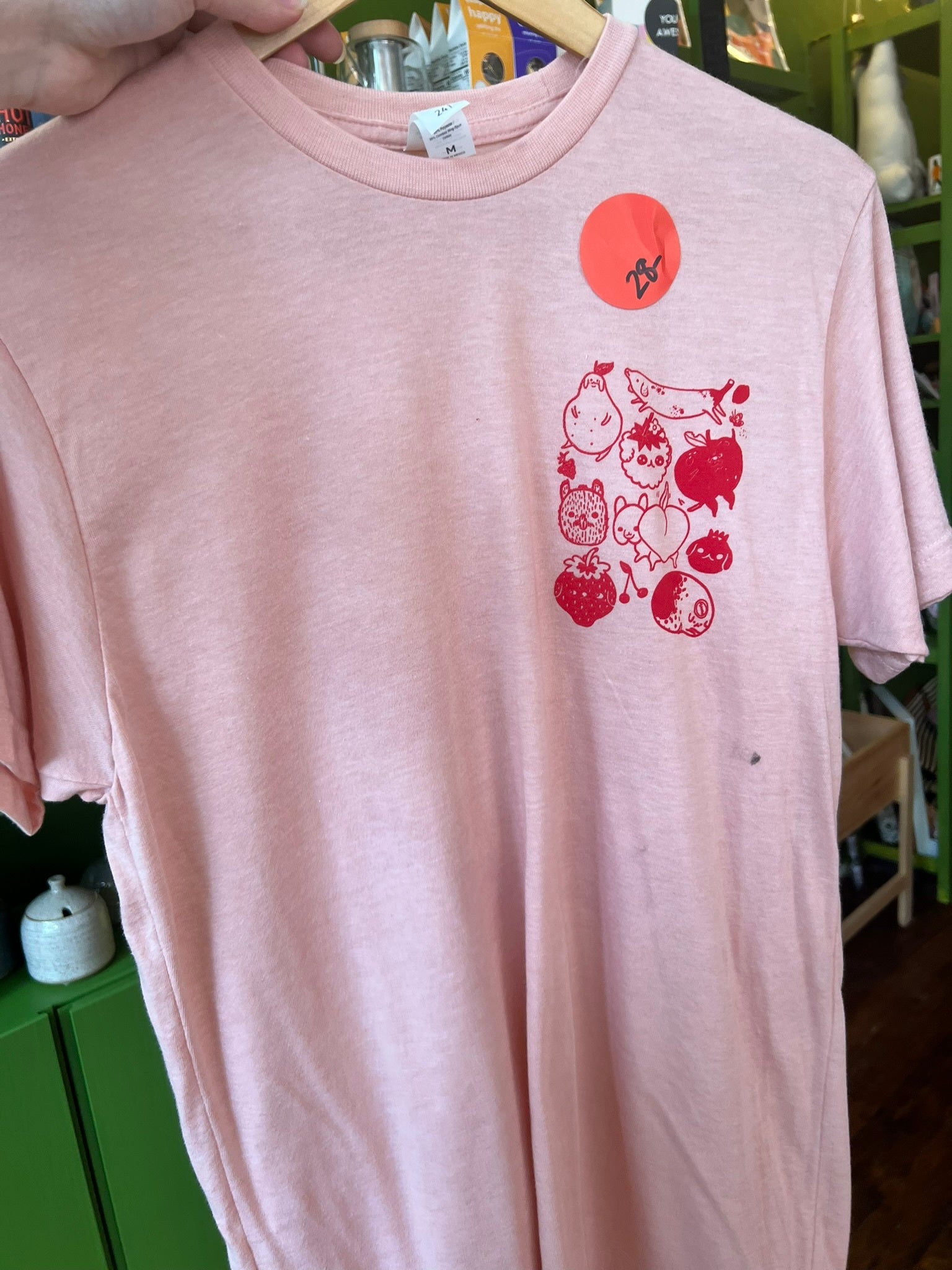 Jen Cooney x Workshop (Corner logo) Pink Fruit Dogs Tee | WORKSHOP PGH