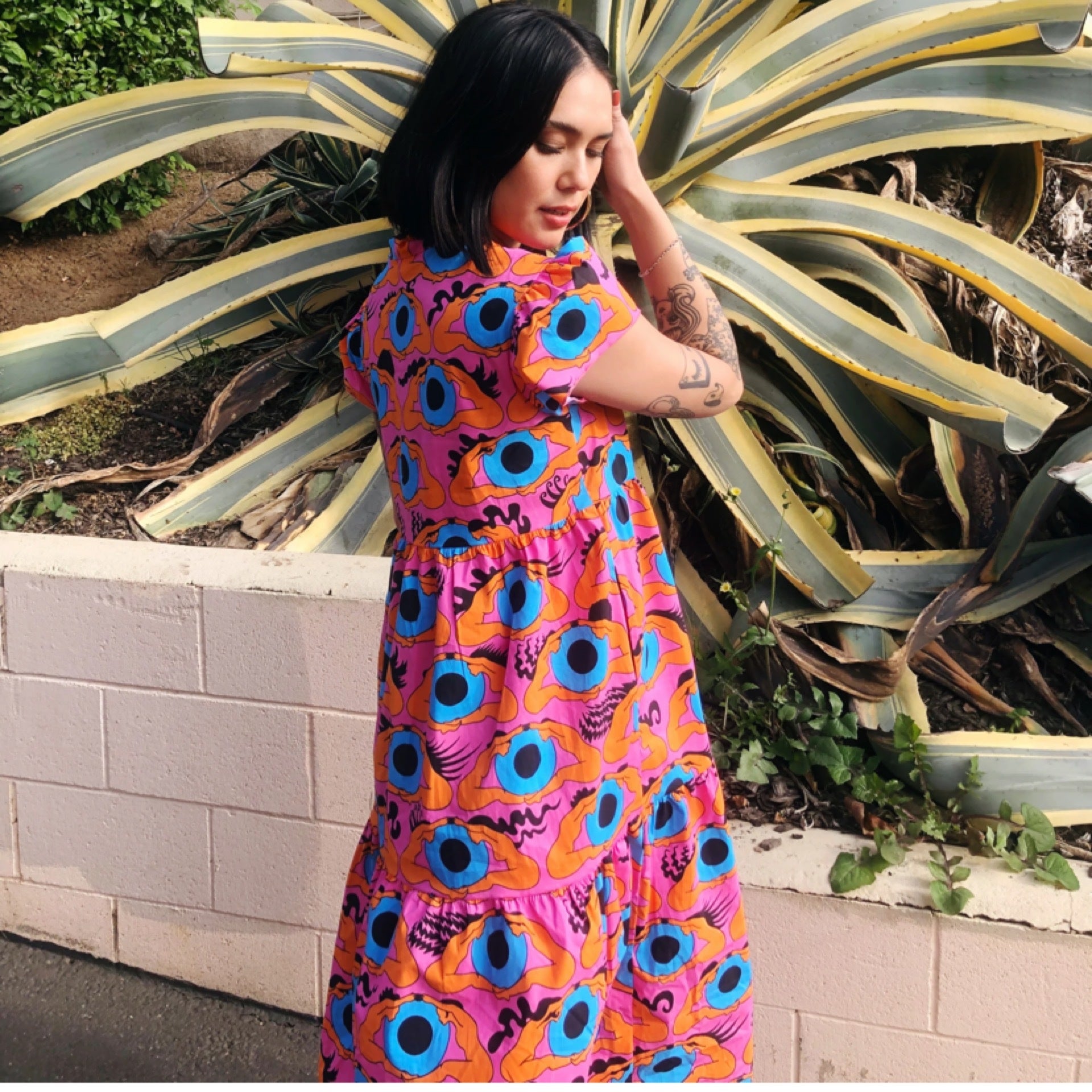 Nooworks Psychedelic Eyes Frida dress- XL | WORKSHOP PGH