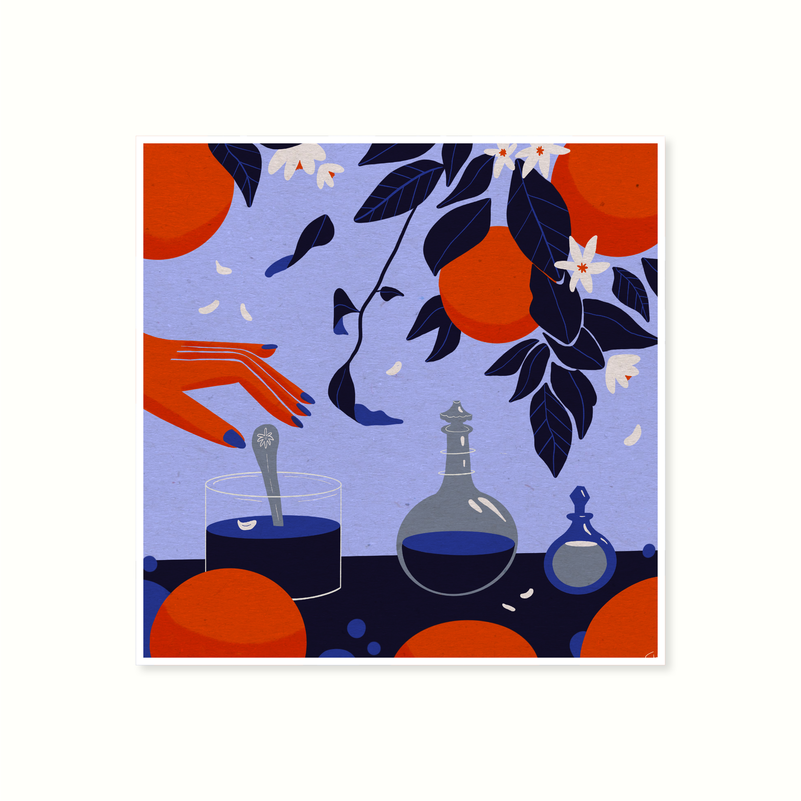 Cathy Hogan Illustration - Potion Making in the Orangerie 25x25cm Print ...